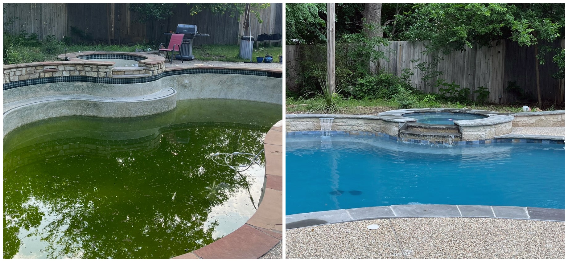 Pool Remodel & Renovation Gallery DFW | D's Pool Care Before & After