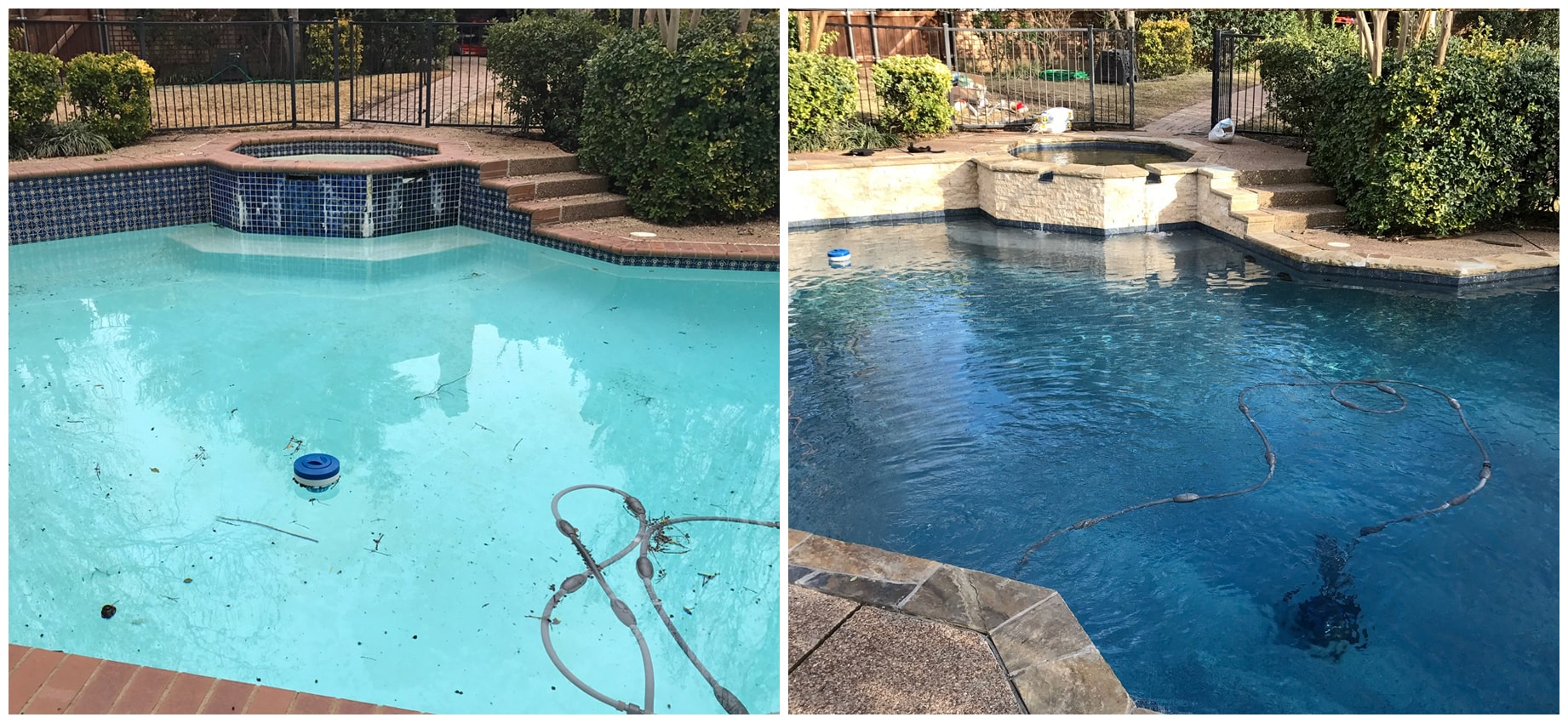 Pool Remodel & Renovation Gallery DFW | D's Pool Care Before & After
